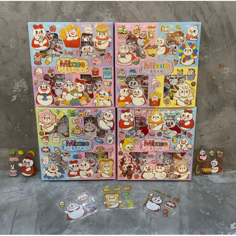 Mixue STICKER Packaging BOX Contents 100 LBR/1 PACK MIXUE Picture ...