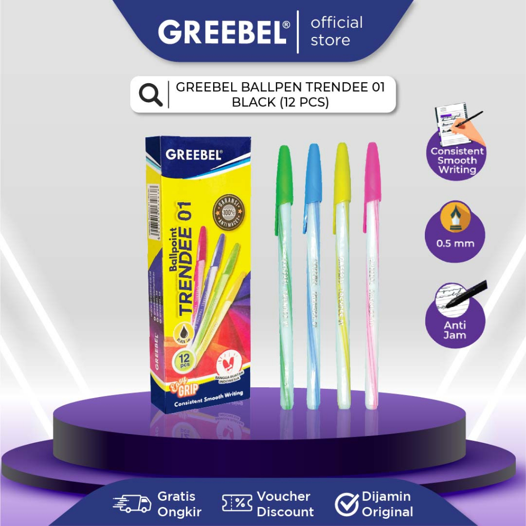 Greebel BALLPEN TRENDEE 01/Pen/Pen/Bolpoint for atk office work college ...