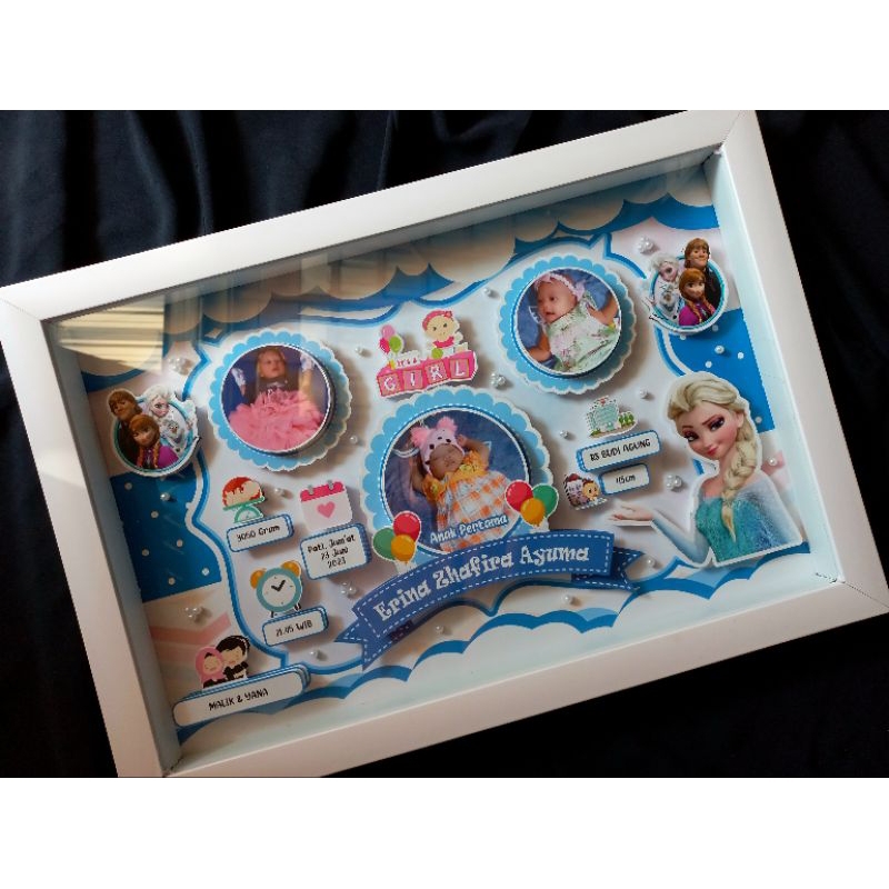 3d Baby Biodata 15R | Pop Up Biodata | 3d Frame | Child Biodata | Baby ...