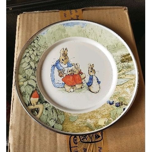 22 cm Golden Rabbit Enamel Plate | Shopee Malaysia