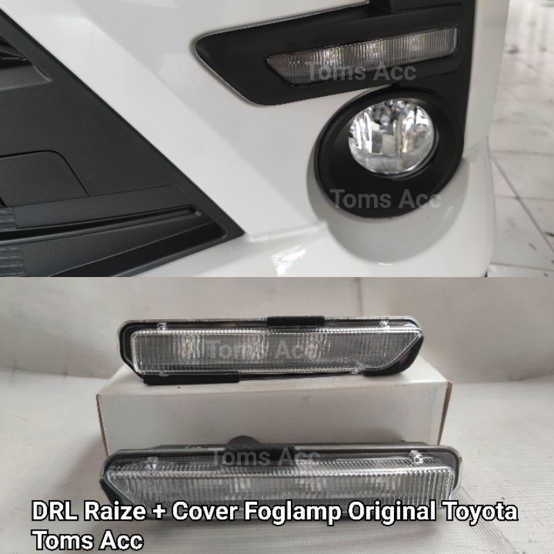 DRL LED Raize Original Toyota Cover Foglamp Ori Daytime Running Light ...