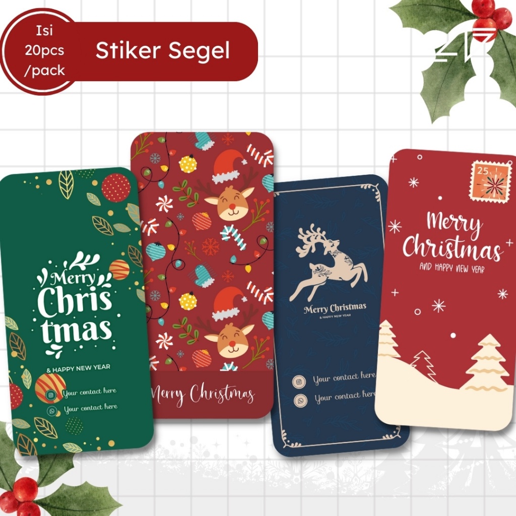 Merry Christmas Christmas Label Seal Stickers, Chromo Material ...