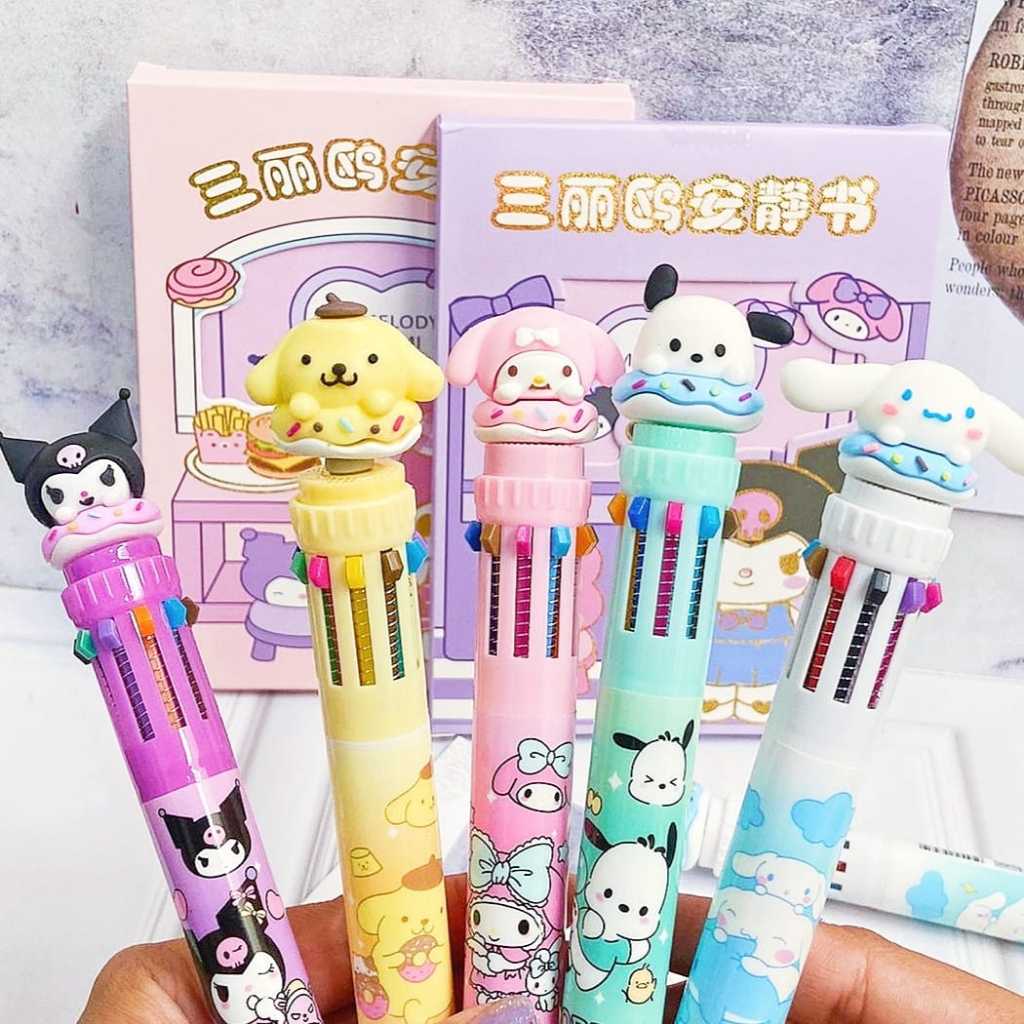 Funny Sanrio 10 Color Pen / Sanrio Pen 10 Ink Colors Limited Edition ...