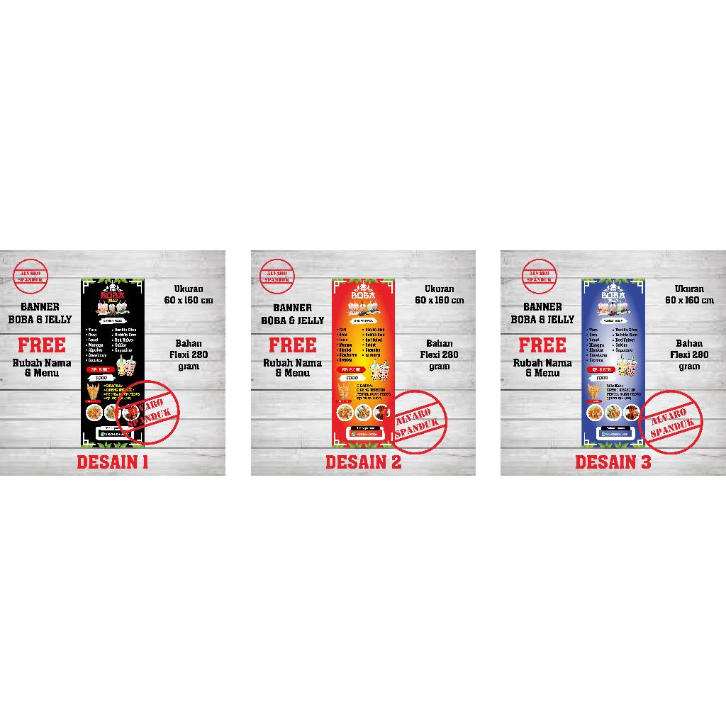Attractive DESIGN BOBA BANNER / BUSINESS BANNER FOR COSTUM REQUEST ...