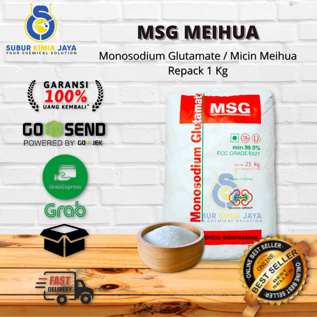 Msg/micin Crystal/Monosodium Glutamate Meihua 1000 gr | Shopee Malaysia