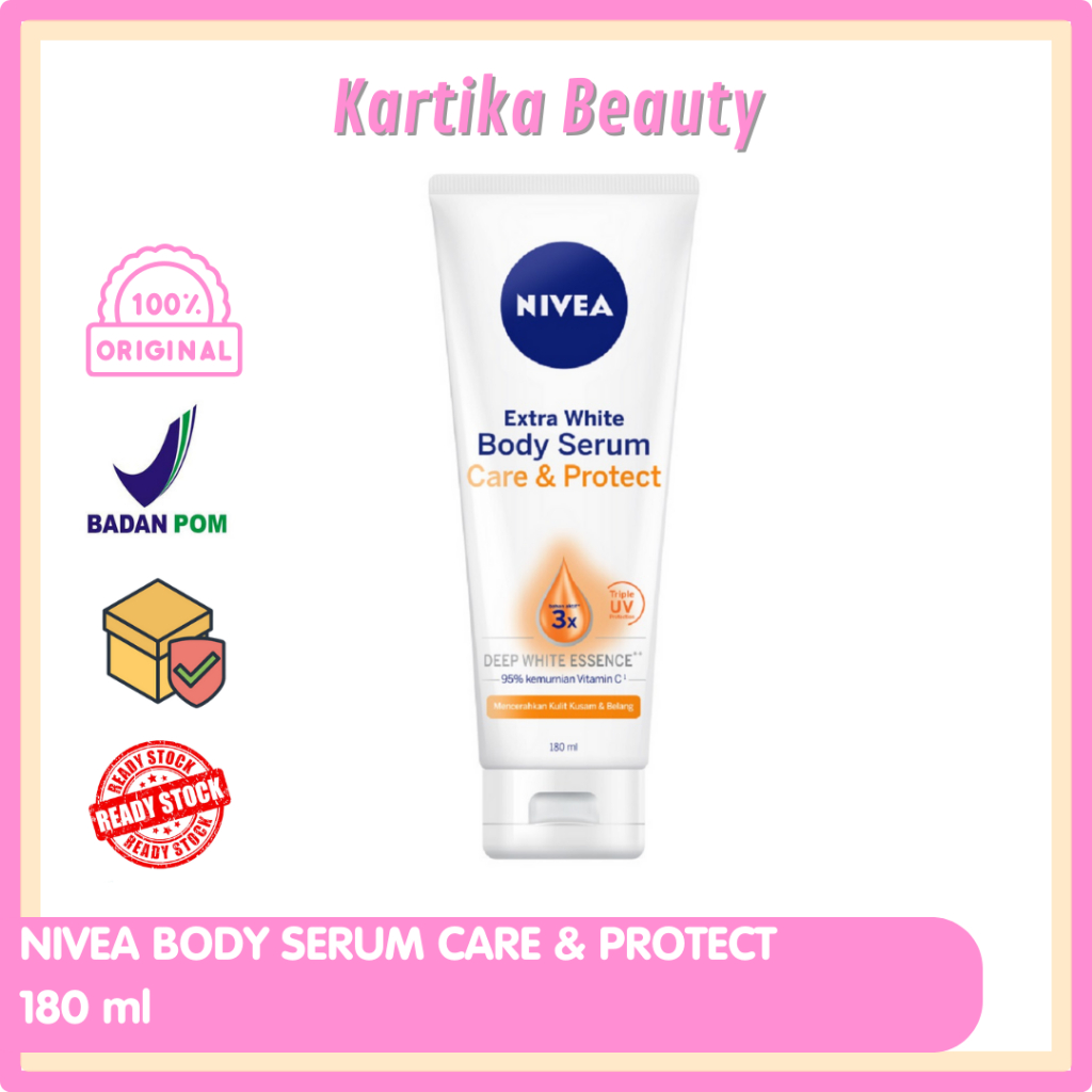 Nivea BODY SERUM 180ml CARE AND PROTECT BODY LOSYEN SERUM Yellow NIVEA ...