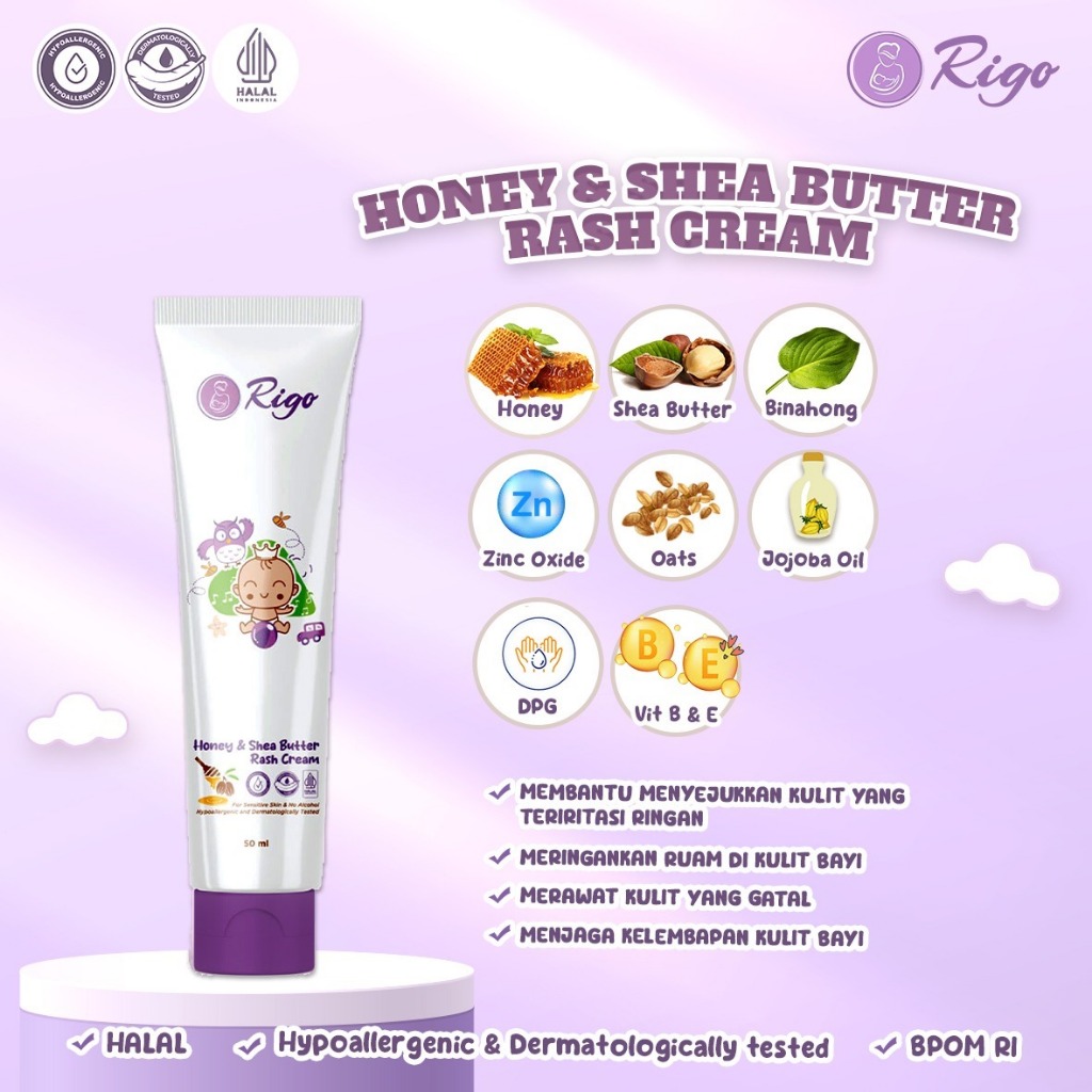 Rini Honey Shea Butter Rash Cream Baby Rash Cream 50ml | Shopee Malaysia
