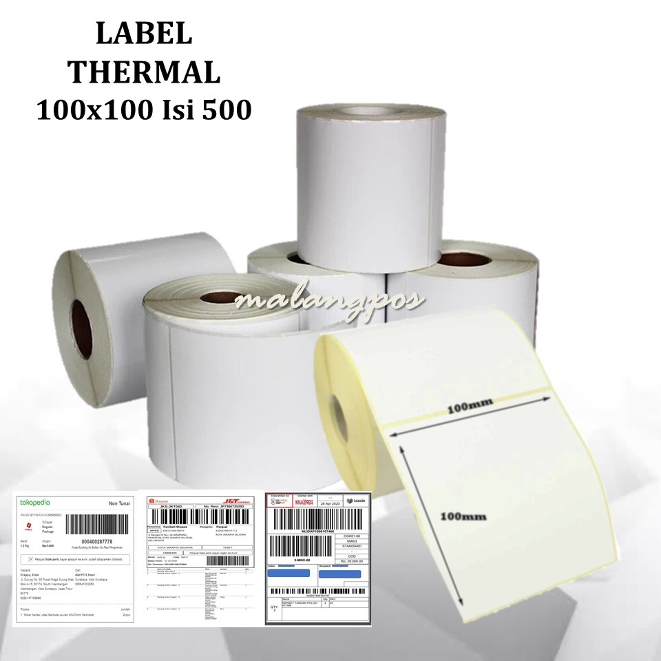 Thermal Labels 100x100 Shopee Olshop Printer Xprinter Receipt Sticker ...