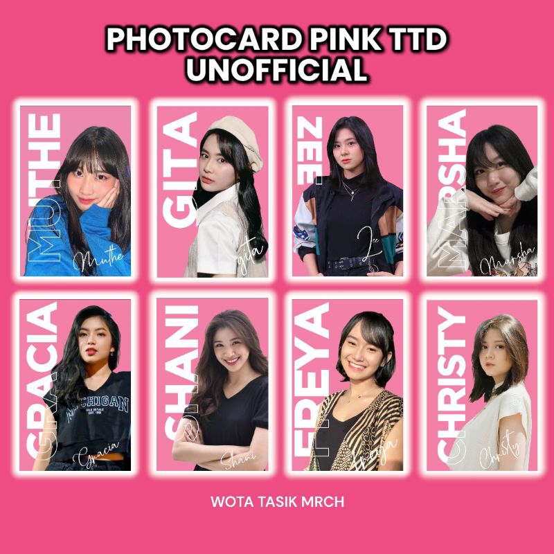 Photocard PC JKT48 PINK TTD MEMBER UNOFFICIAL GLOSSY | Shopee Malaysia