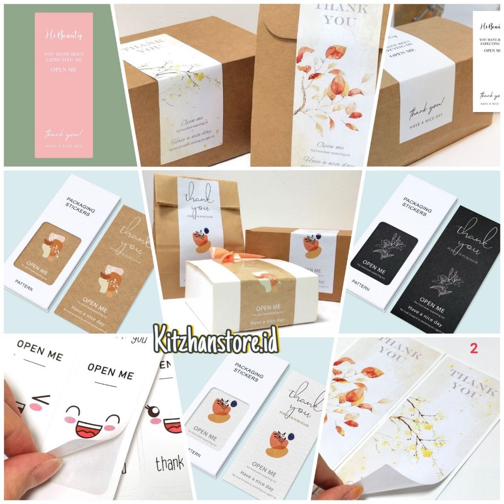 Sticker seal sticker box sticker paper bag sticker thank you sticker tq ...