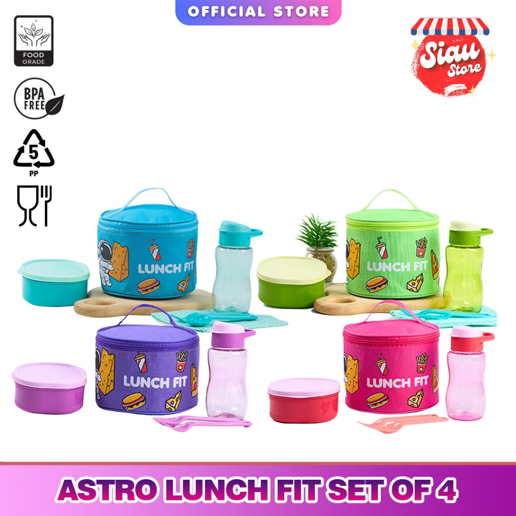 SIAU STORE CPM ASTRO LUNCH FIT LUNCH BOX SET 4 PCS / RICE BOX / LUNCH ...