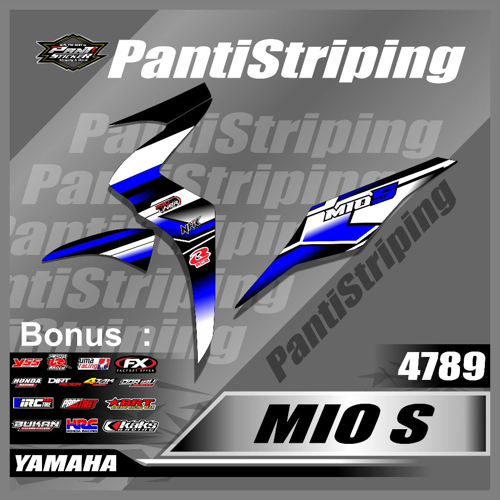 MIO S Motorcycle Striping Sticker - Viral SemiFull Striping Right Left ...