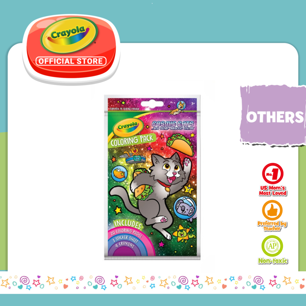 Crayola Coloring Pack Crayons Cosmic Cats 18Pk | Shopee Malaysia