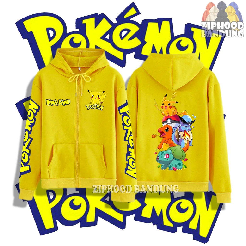 KATUN Ziphood BANDUNG - The Latest Pokemon Animation Zipper Sweater ...