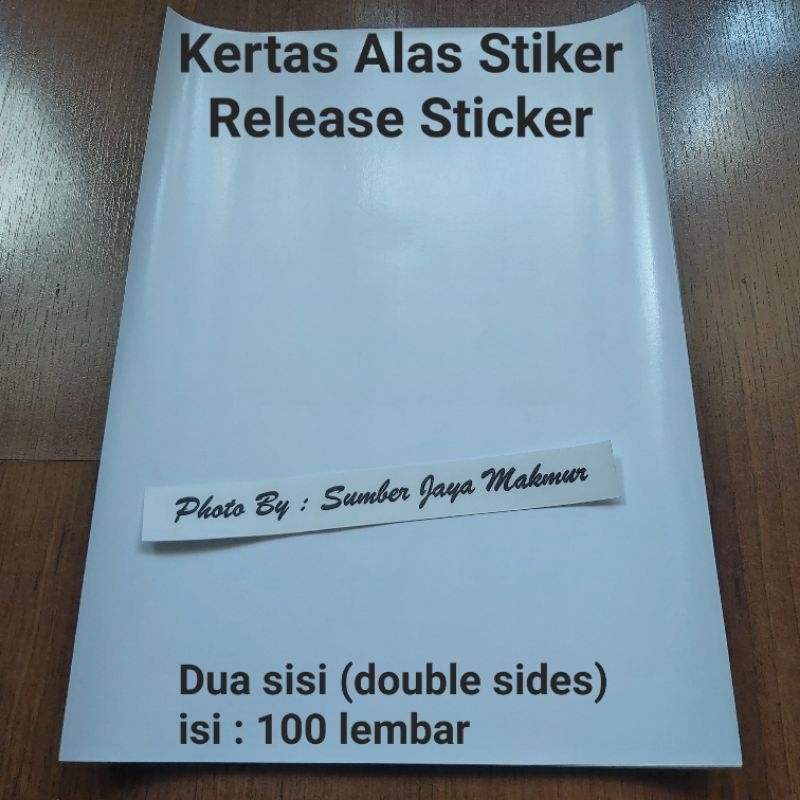 2-Sided STICKER Liner Paper - DOUBLE Sided RELEASE STICKER | Shopee ...