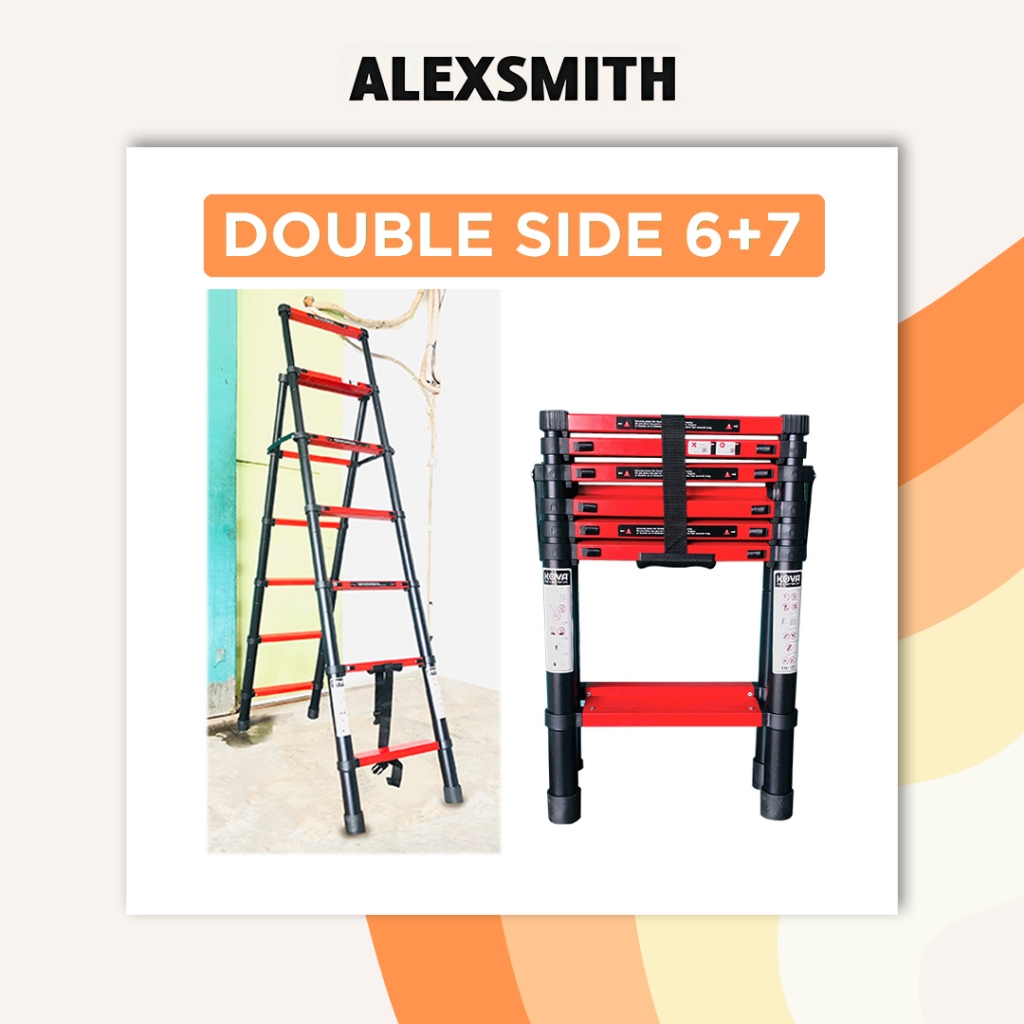 Kova New!! Aluminum Folding Ladder Telescopic Double Telescopic Ladder ...
