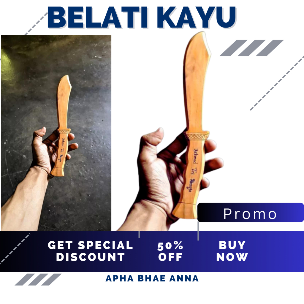 PSHT Command Scout Wooden Dagger / Kripen Wooden Dagger Pencak Silat ...