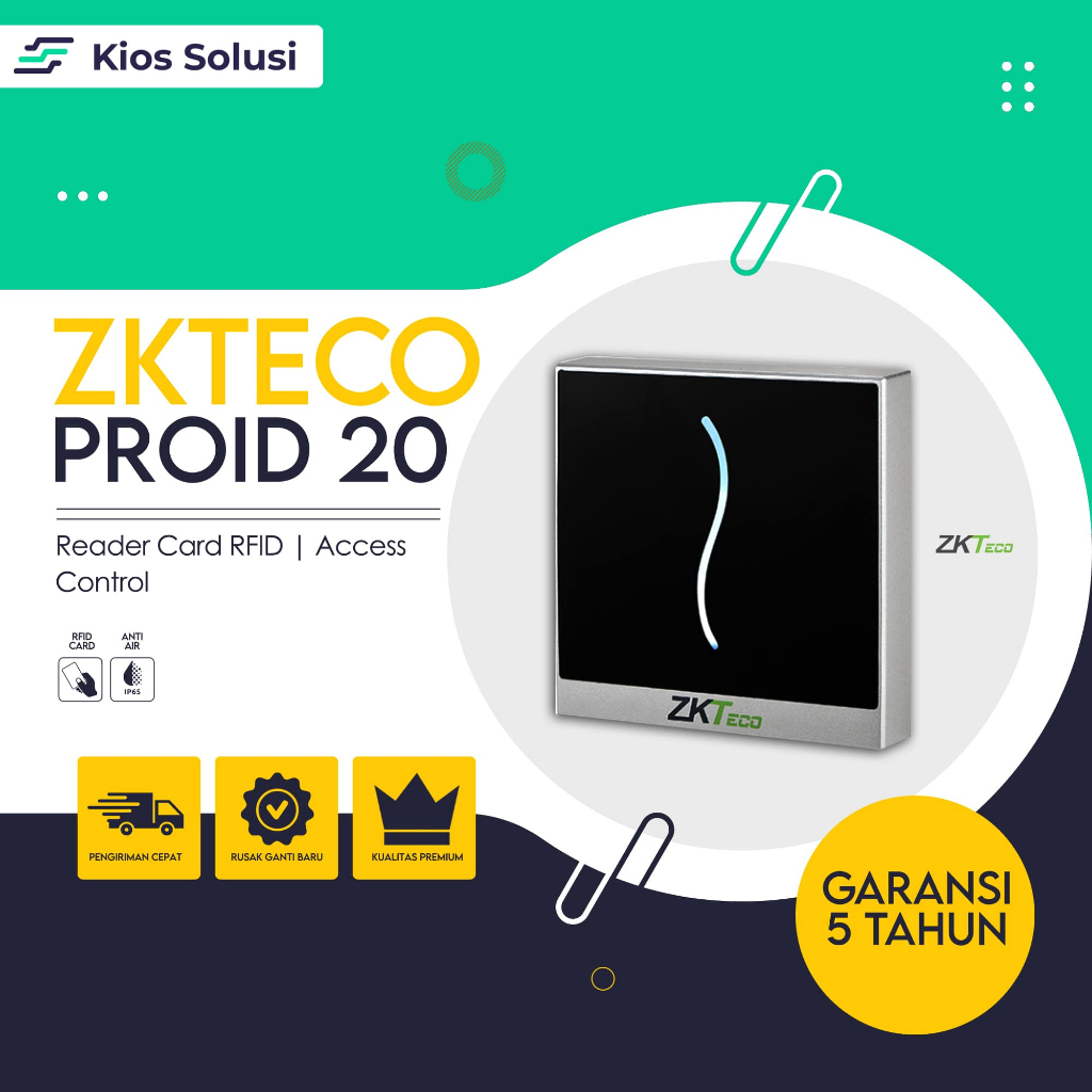 Zkteco PRO ID 20 RFID Card Reader Access Control OFFICIAL GUARANTEE ...