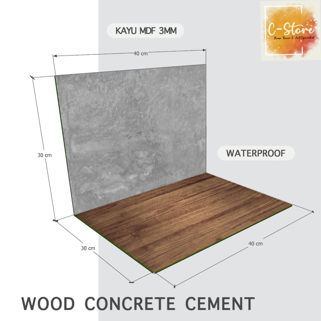 KAYU Folding Product Photo Mat with Cement motif Background combined ...