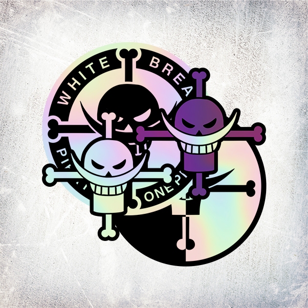 SHIROHIGE ANIME ONE PIECE PIRATE LOGO HOLOGRAM STICKER | Shopee Malaysia
