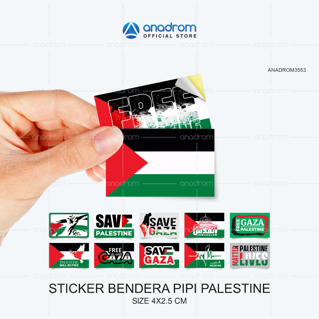 Palestine Flag Cheek Sticker | Save Palestine Sticker | Save Gaza ...