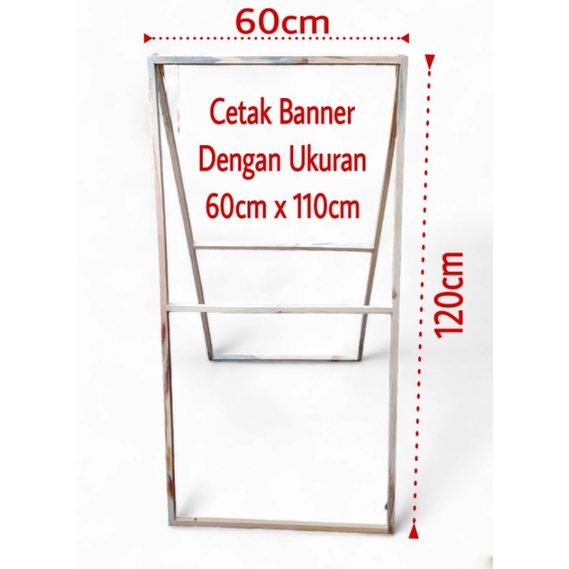 Folding Wooden Banner Stand Hinge Type / Wooden Banner Frame measuring ...