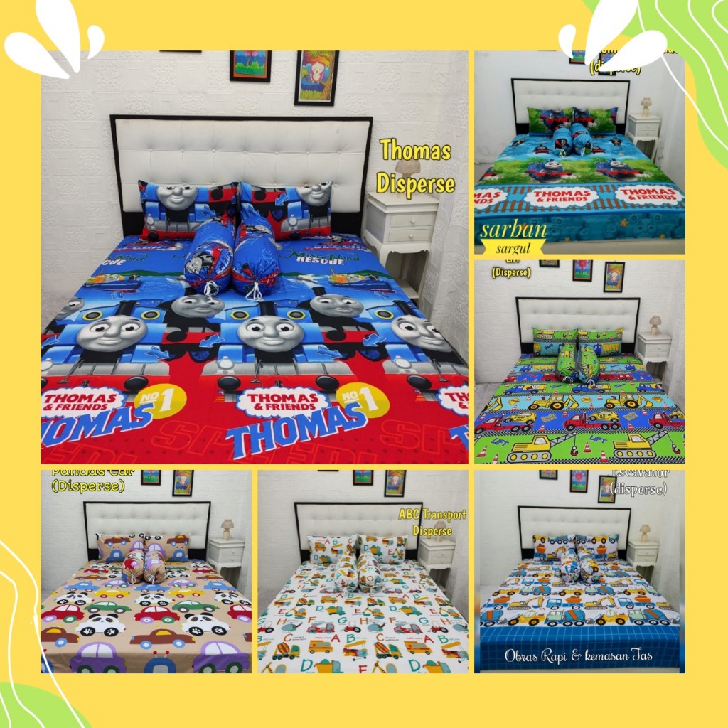 Thomas n Friends Bed Sheet 160x200 180x200 200x200 120x200 Excavator ...