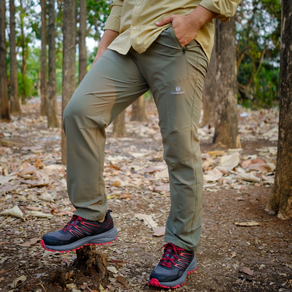 Men's And Women's Long Mountain Pants - Waterrepellent Greenforest ...