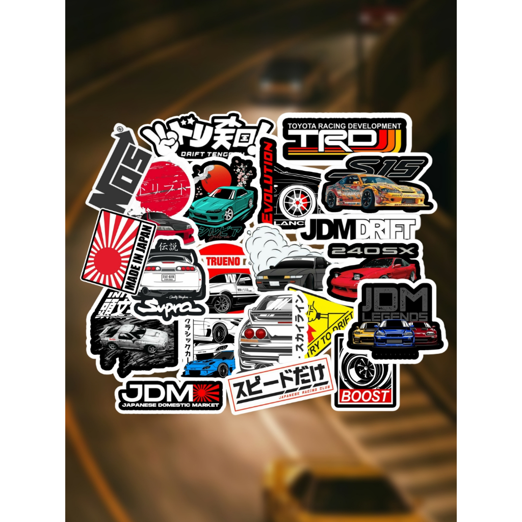 (Part 1) Sticker DRIFT Car JDM Style Edition | Aesthetic Stickers ...