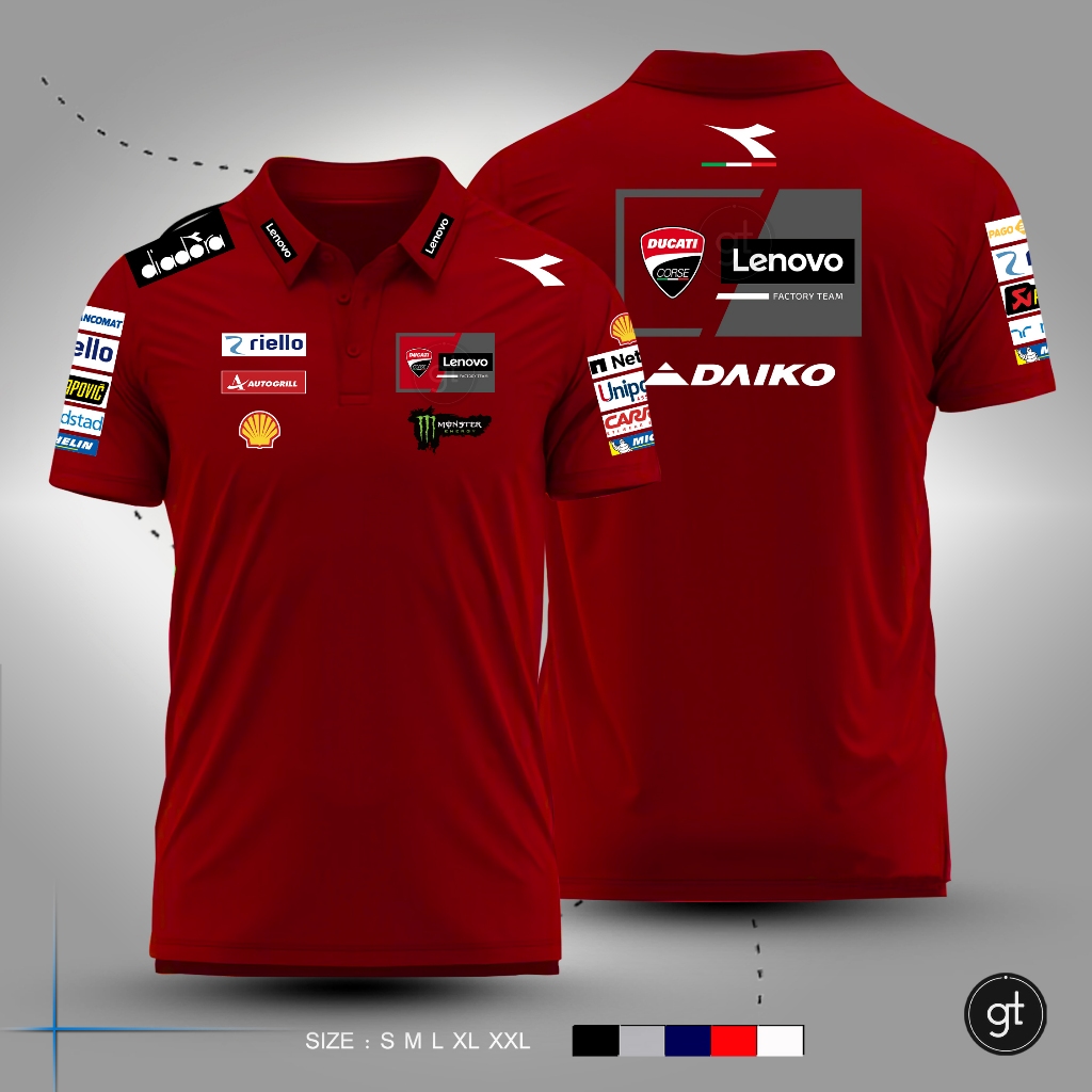 Ducati LENOVO GP TEAM REPLICA MotoGP polo shirt | Shopee Malaysia