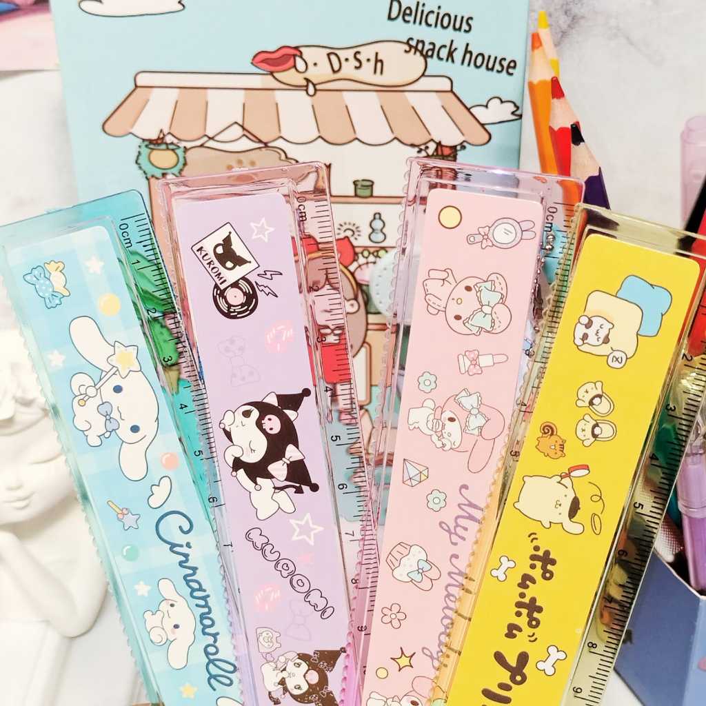 Sanrio Ruler 15cm Cute Ruler Cute ready 4 Characters Price Character ...