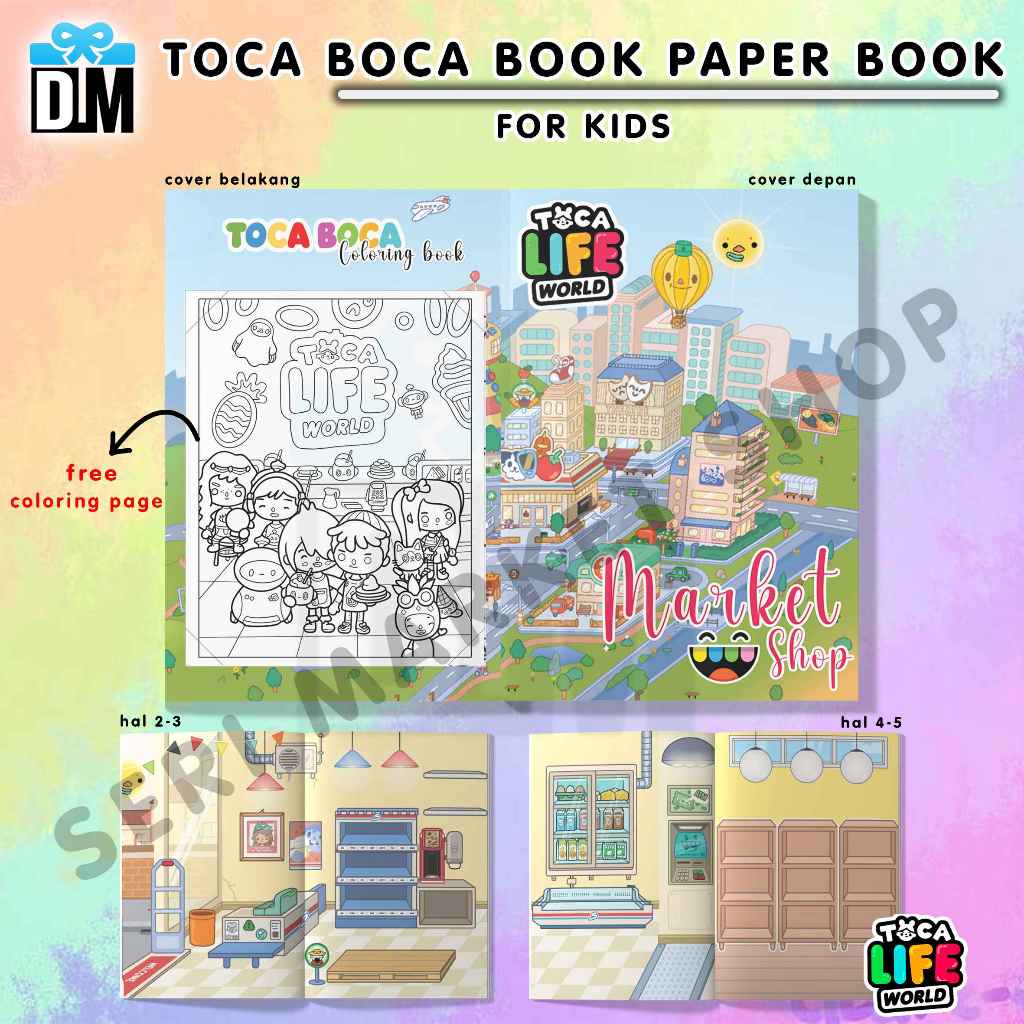 Toca Boca Paper Book Toca Life World Educational Toys Paste BP M Toys ...