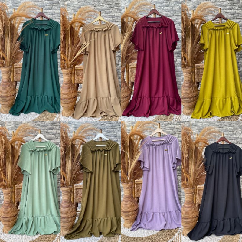 Derw SHOP Fuji Daster Crinkle Airflow Material | Fuji Long Dress New ...