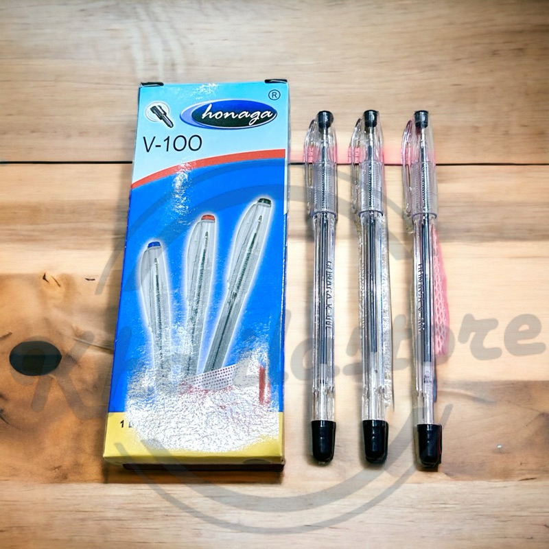 Honaga V 100 Fine Point pen contains 12 pcs | Shopee Malaysia