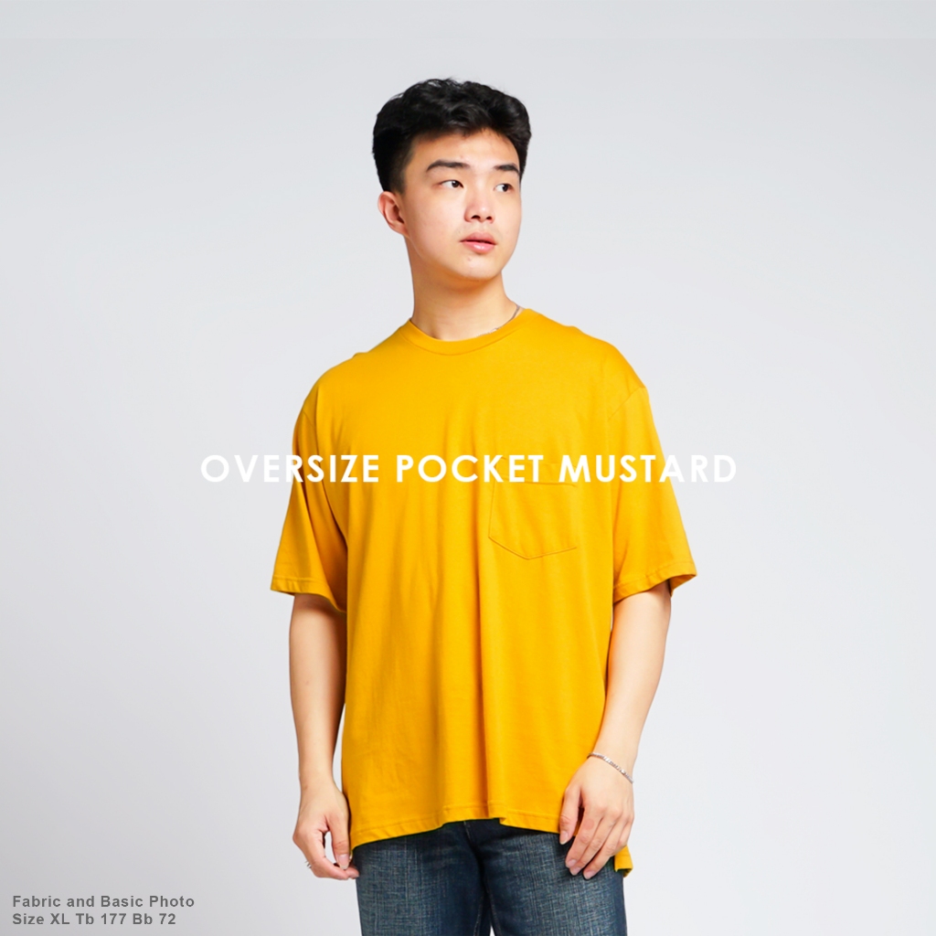 Kaos Polos Oversize Pocket Yellow Mustard - Kaos Oversize Polos Yellow Mustard | Fabric and ...