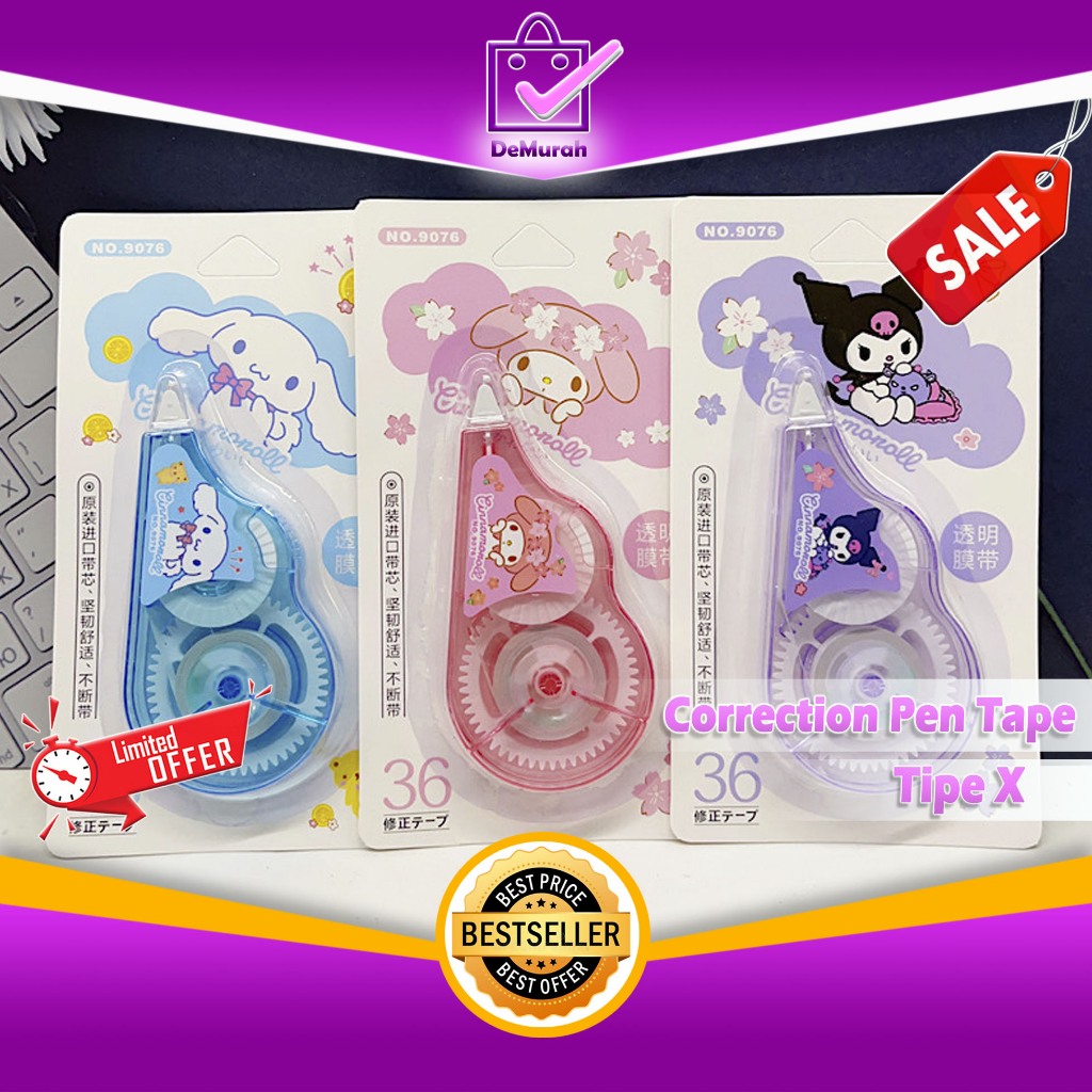 Correction Pen Tape Type X Type Paper Tape Label Roll Typex School A019 ...