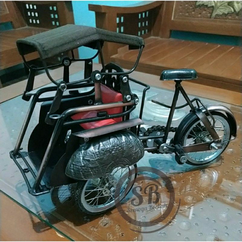 Miniature Jogja Mini Becak | Shopee Malaysia