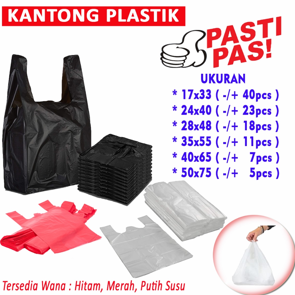 PUTIH HITAM MERAH Plastic Bags | Plastic Bag | Black plastic bag ...