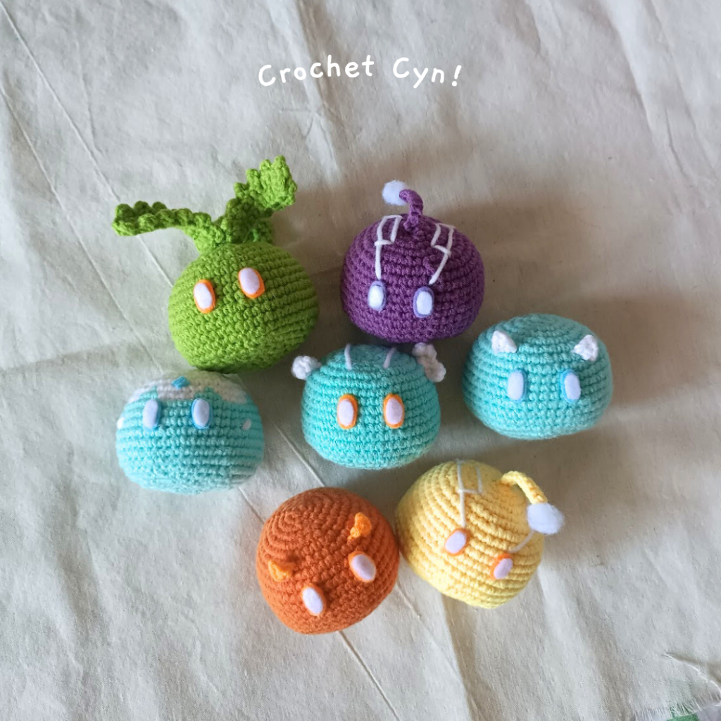 Amigurumi slime | Genshin impact slime crochet | Ganci amigurumi ...