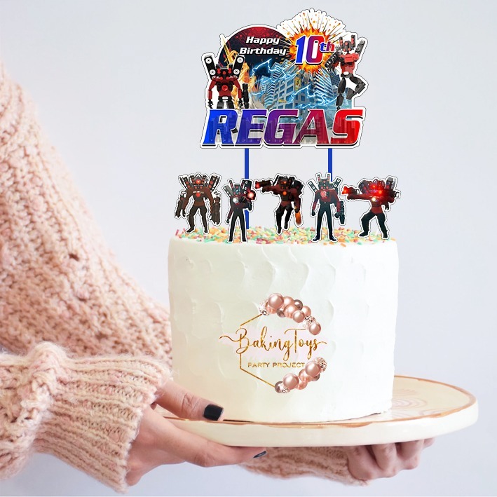 Man Skibidi Speaker - Birthday Cake Topper / Birthday Cake Decoration ...