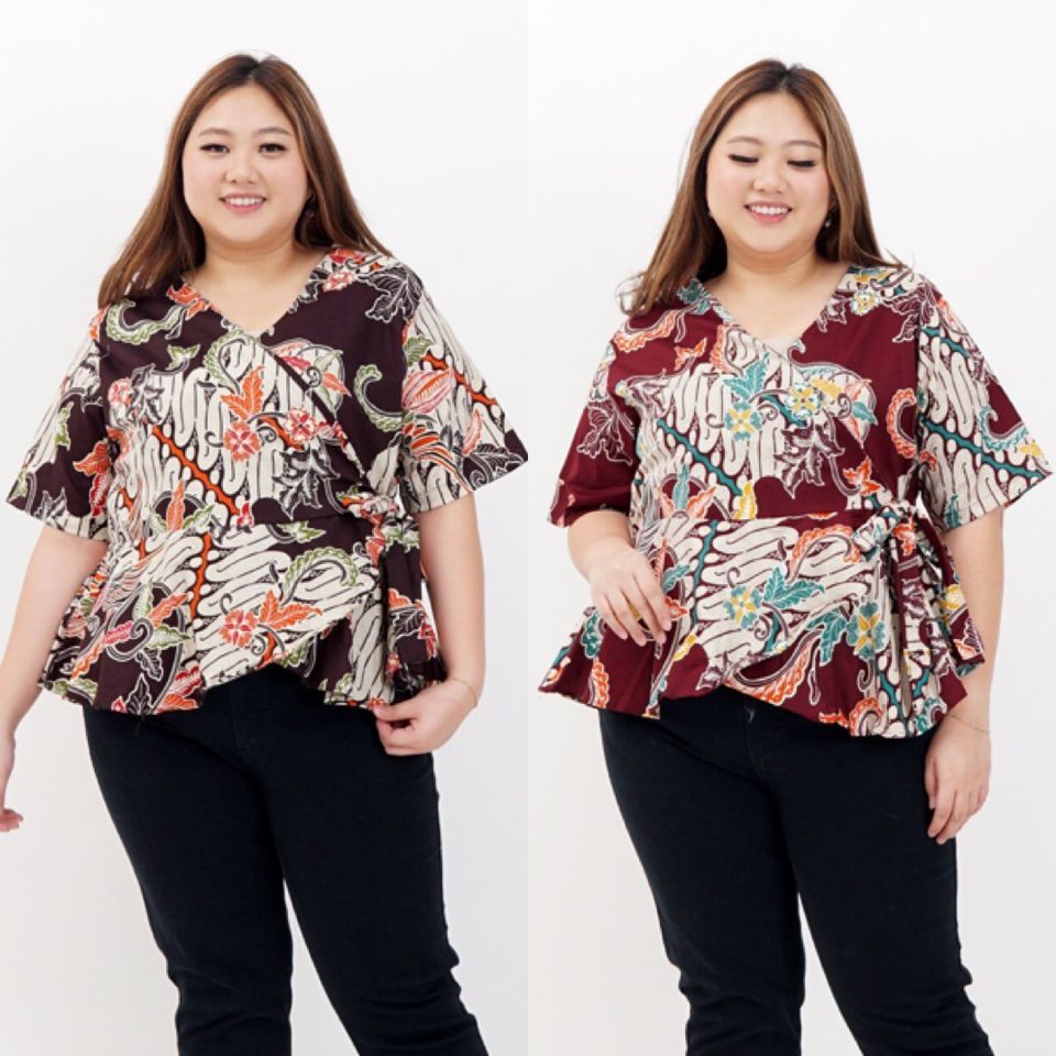 Blouse BATIK Women JUMBO BIG SIZE 628 B OVERSIZE XXL XXXL LD 120cm ...