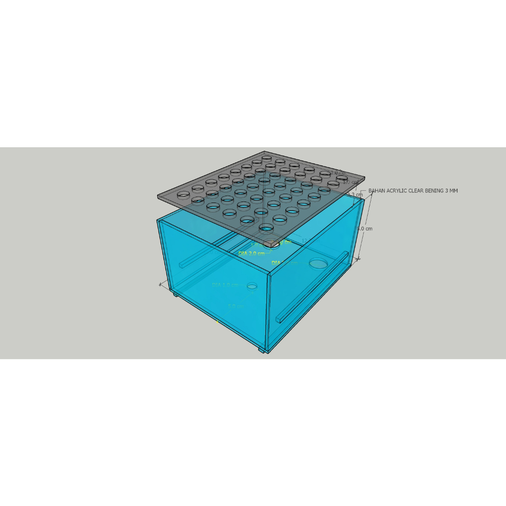 Custom ACRYLIC BOX AQUARIUM FILTER 15X12.2X8 CM | Shopee Malaysia