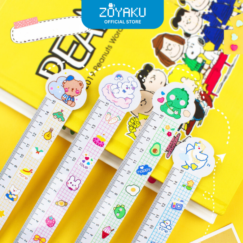 (15cm) Cute Cartoon Character PVC Plastic Ruler / Ruler for School ...