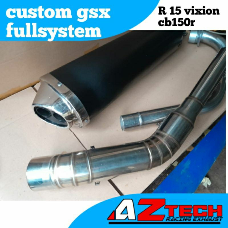Exhaust GSX fullsystem GSX-R 150 CBR150R CB150R BYSON Sonic SUPRA GTR ...