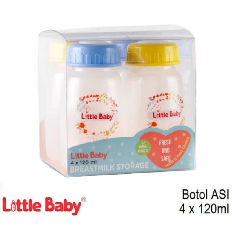 Little Baby 120ml Plastic Breast Milk Bottle contains 4 Bottles ...