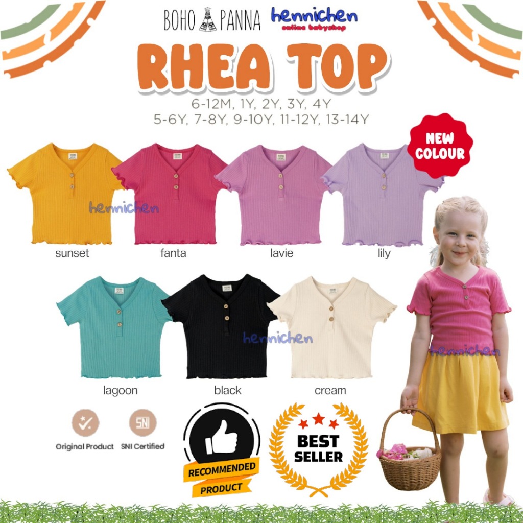 Bohopanna Rhea TOP 6 Months - 14 Years New Version CURLY CROP TOP ...