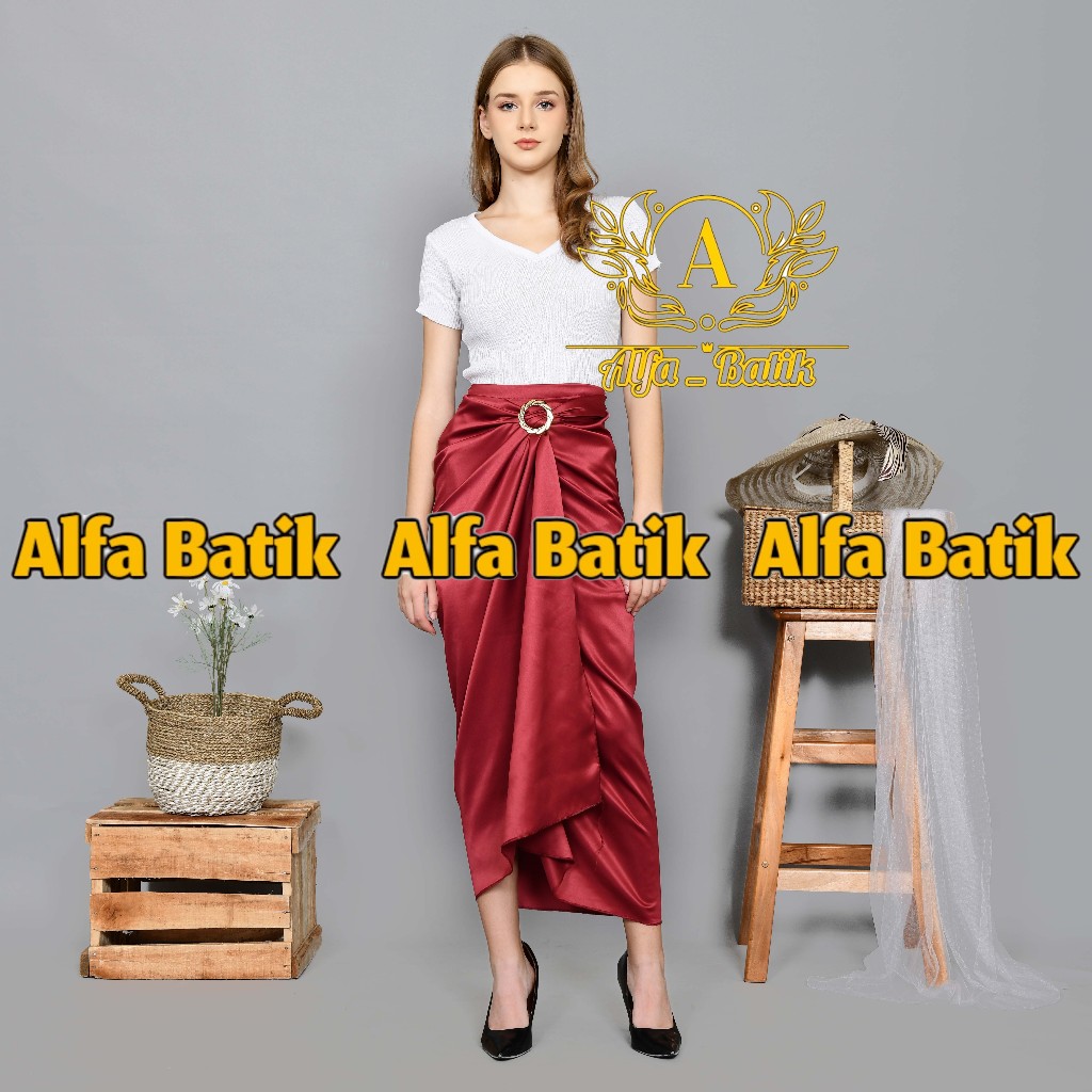 Rok Lilit polos VELVET satin FREE RING/Rok Lilit polos VELVET satin ...