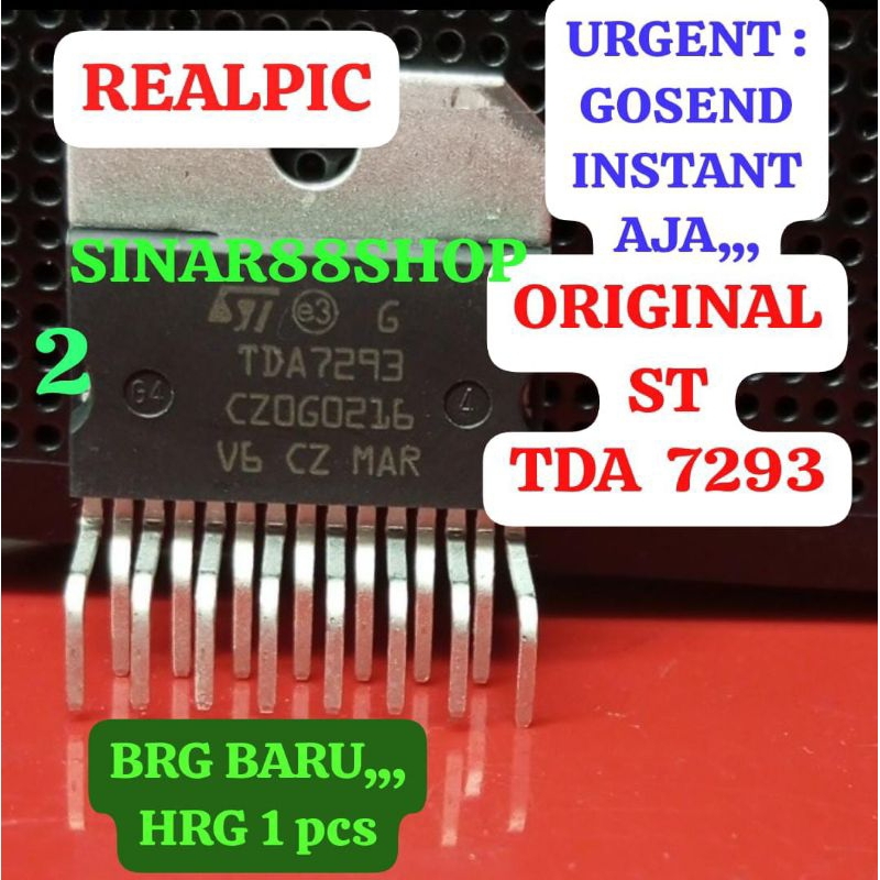 MESIN Tda7293 TDA 7293 ST ORIGINAL ORIGINAL IC AUDIO AMPLIFIER POWER ...
