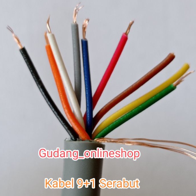 New Cable Contents 9+1 Ground Fiber Gray Color 2 Per 10 MTR. | Shopee ...