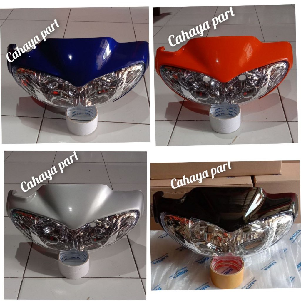 HITAM Old Yamaha jupiter Z front shell set of reflector lights, orange ...